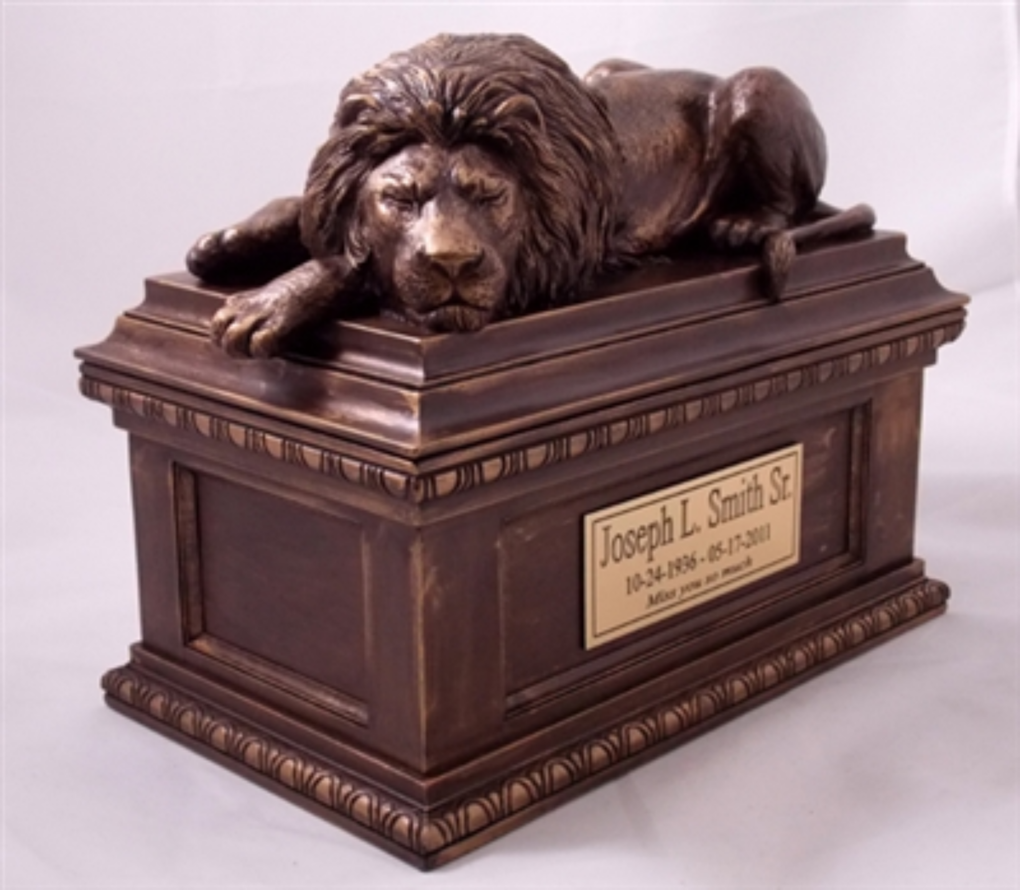 Bronze Lion Urn for Ashes - Premium Pet Memorial | Artful Memorials