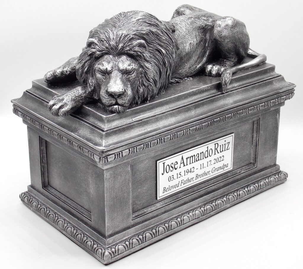 Bronze Lion Urn for Ashes - Premium Pet Memorial | Artful Memorials