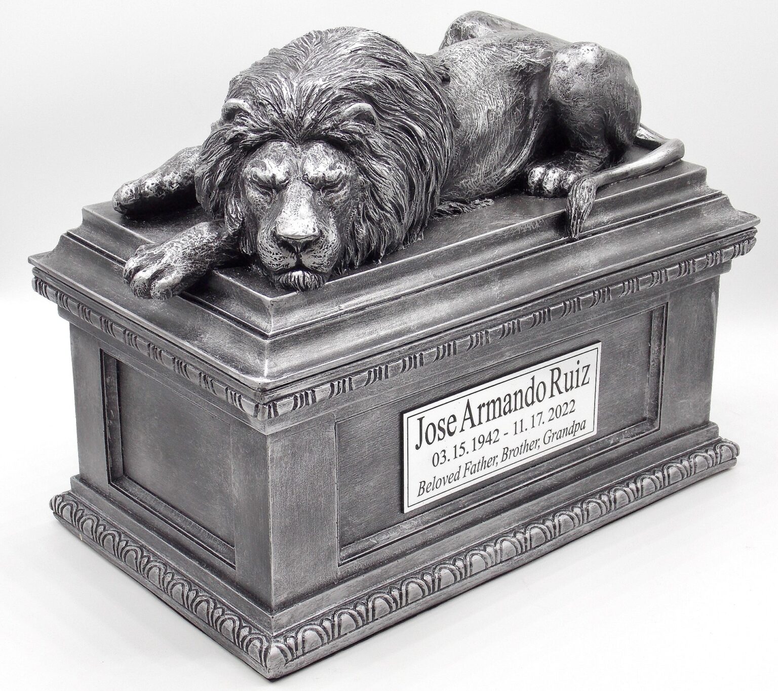 Lion Urn for Ashes | Bronze Lion Urn by Artful Memorials